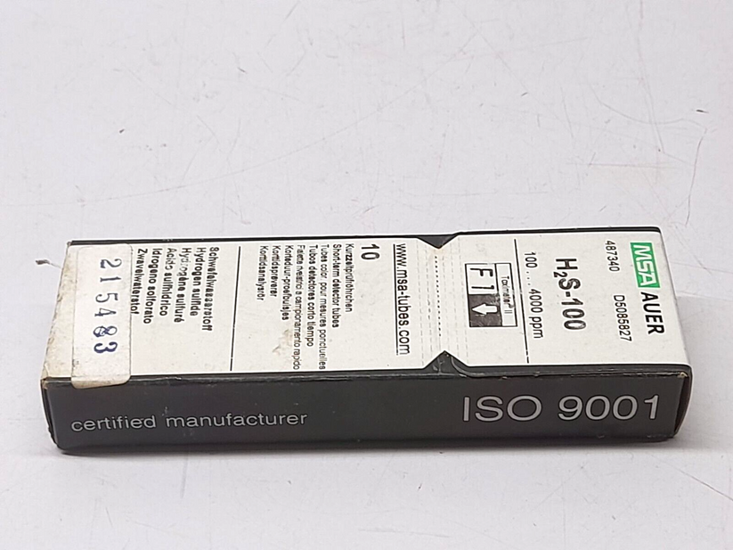 MSA Auer 487340 Short Term Detector Tubes H2S-100 100…4000 ppm Hydroge ...