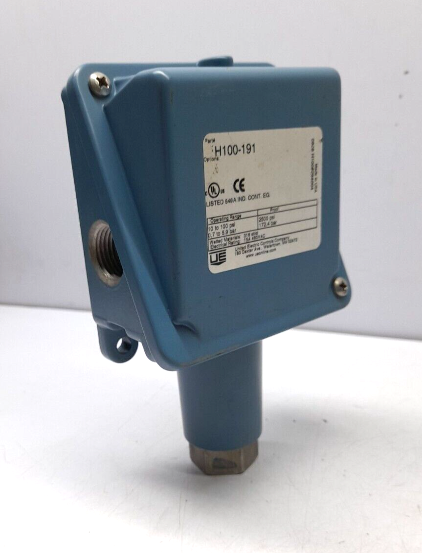 UE United Electric H100-191 Pressure Switch H100191 Operating Range 10 ...