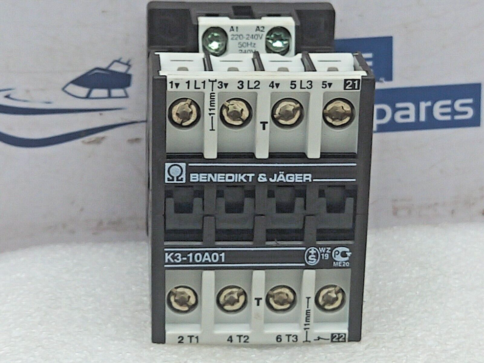 Benedikt & Jager K3-10A01 Magnetic Contactor 220-240V 50Hz 240V 60Hz ...