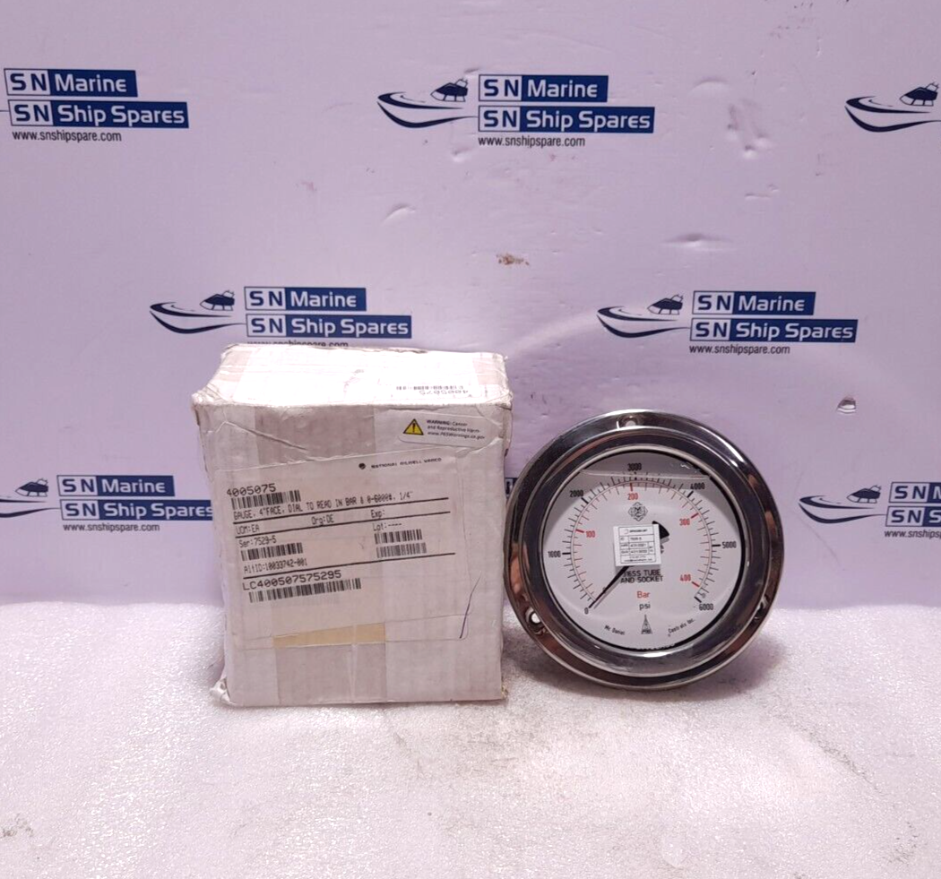 McDaniel Controls 0-6000 PSI 0-400 Bar ¼” NPT Pressure Gauge NOV 40050 ...