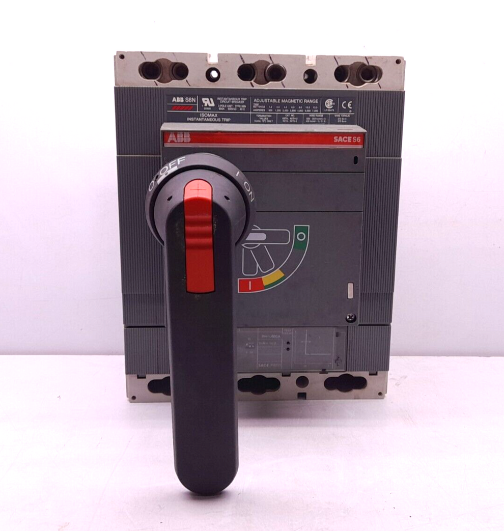ABB Sace S6 S6N 3 Pole Circuit Breaker Sace PR211 In 600A – S N Marine