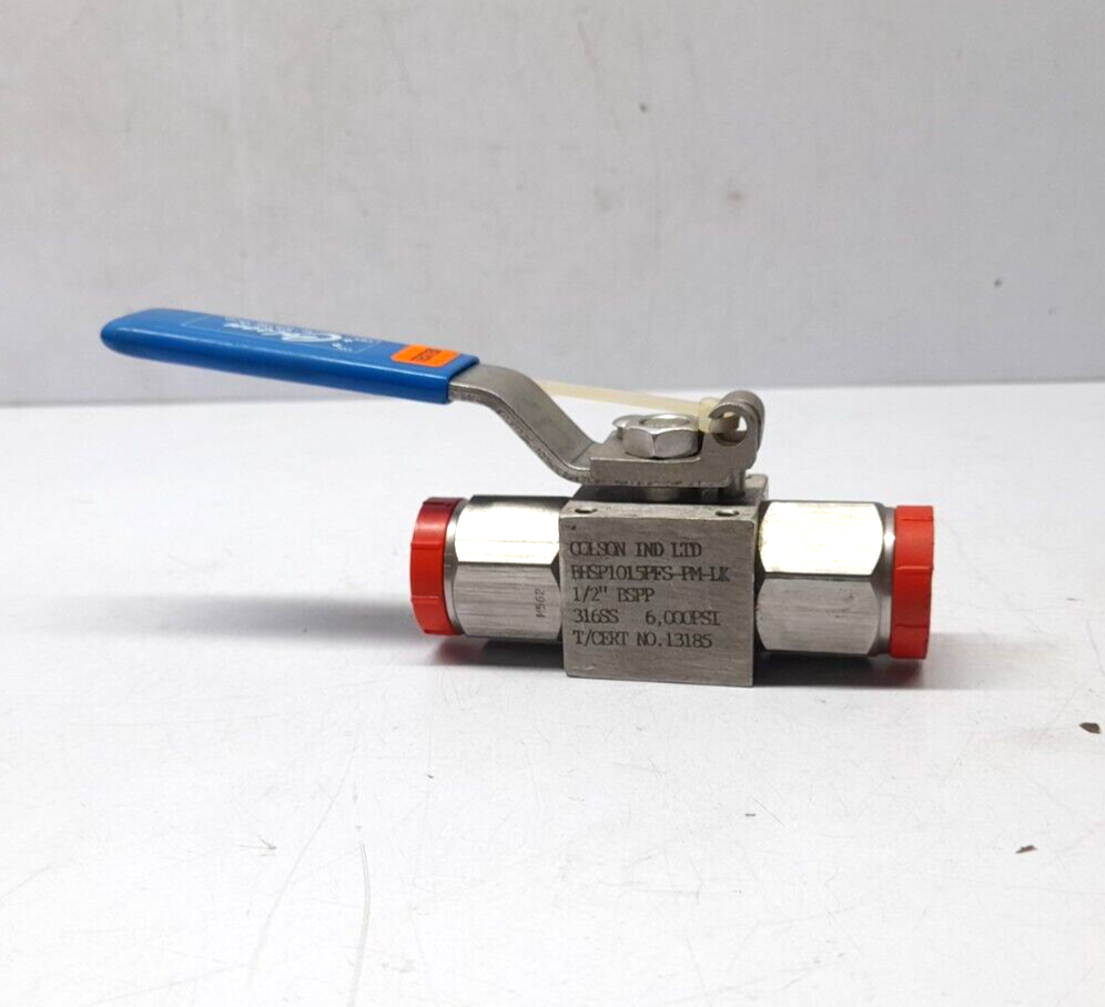 Colson BHSP1015PFS-PM-LK Ball Valve ½” BSPP 316SS 6000 PSI – S N Marine