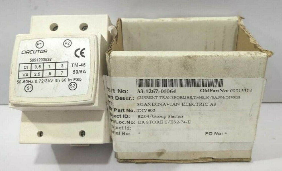 Circutor TM-45 Current Transformer TM45 50/5A – S N Marine