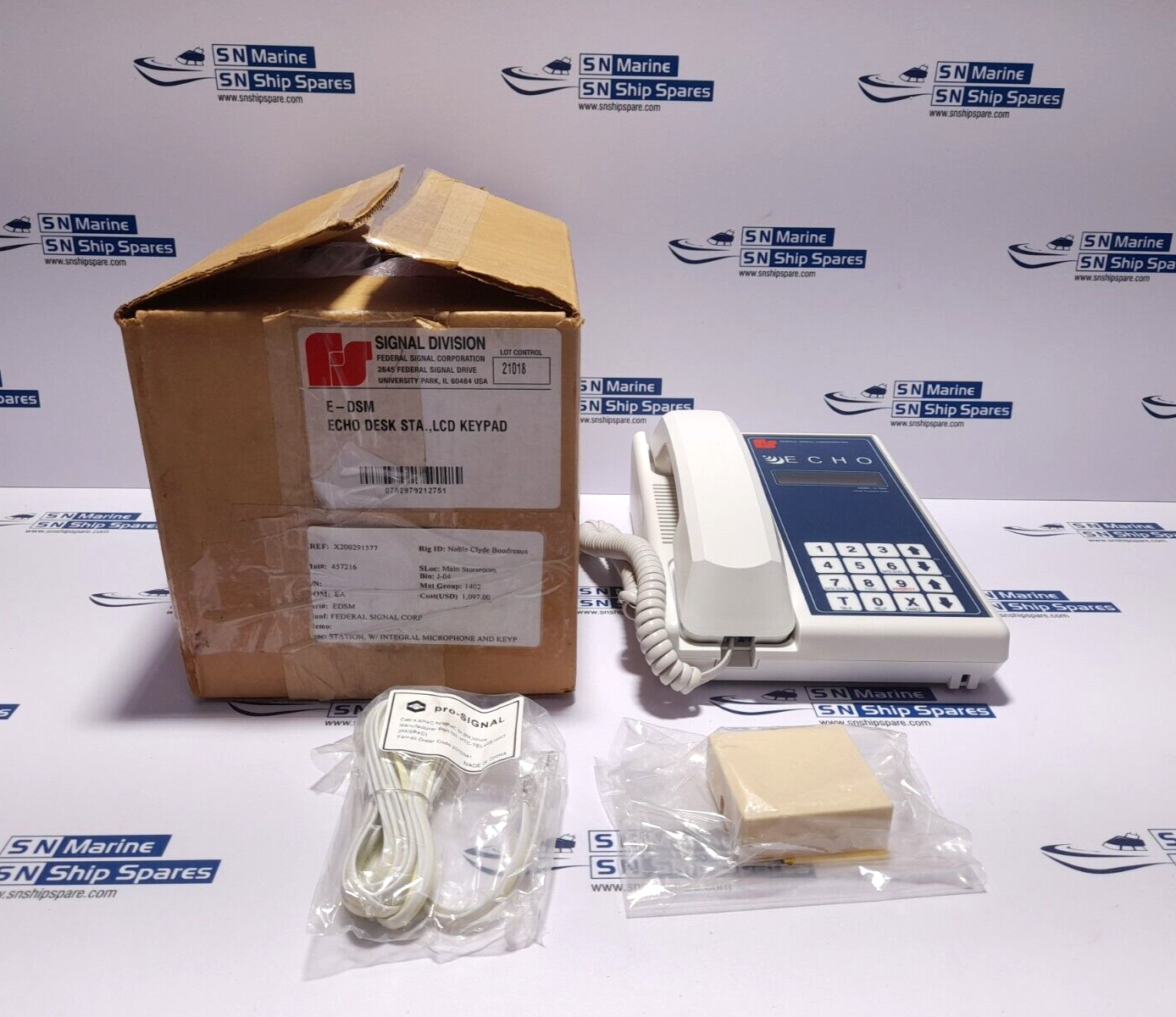 Federal Signal E-DSM Echo Desk Station LCD Keypad 4324-FS EDSM – S N Marine