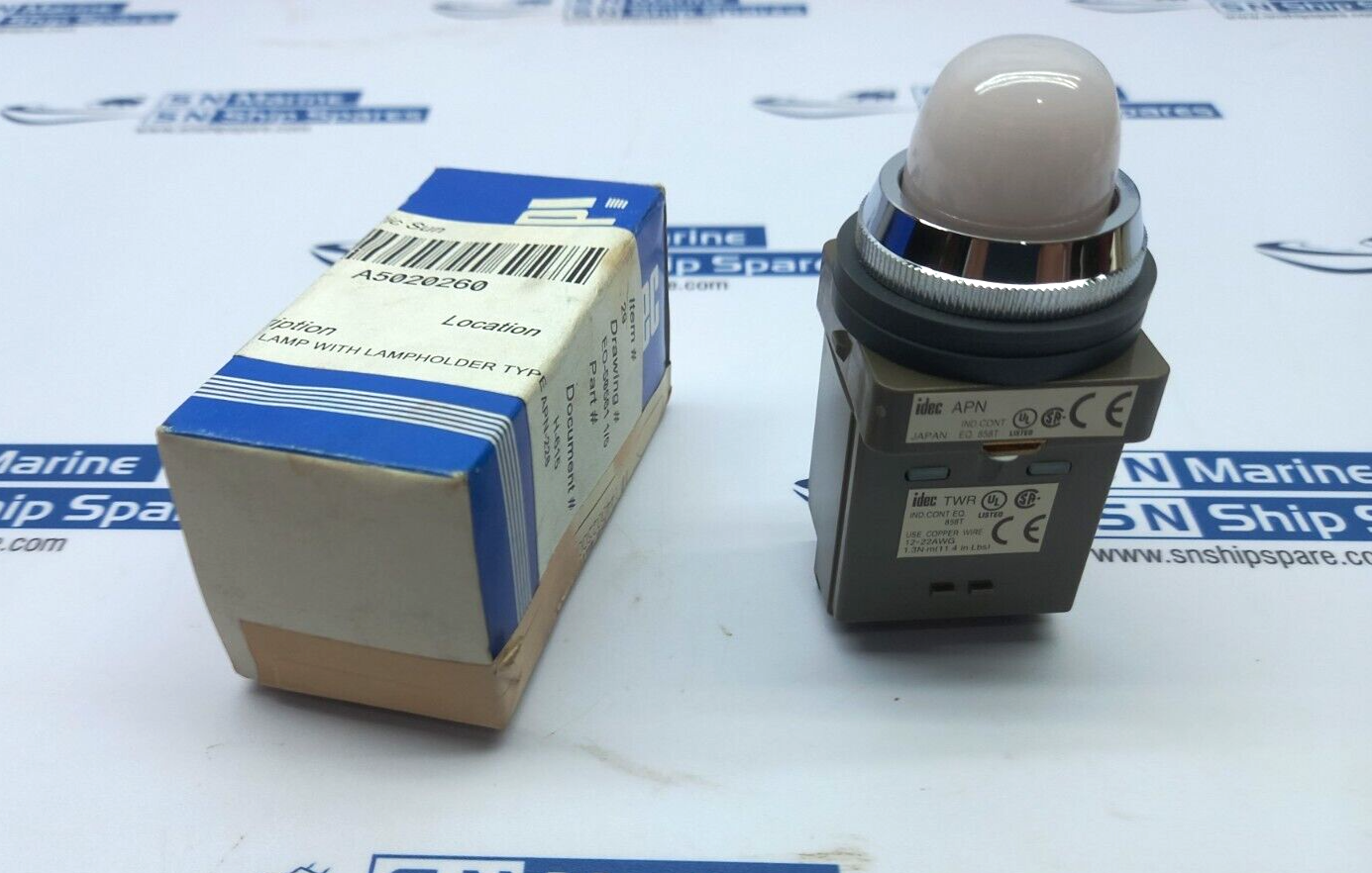 Idec APN 148 Green Pilot Light 400/440V 50-60Hz Lamp: 18V 2W – S N Marine