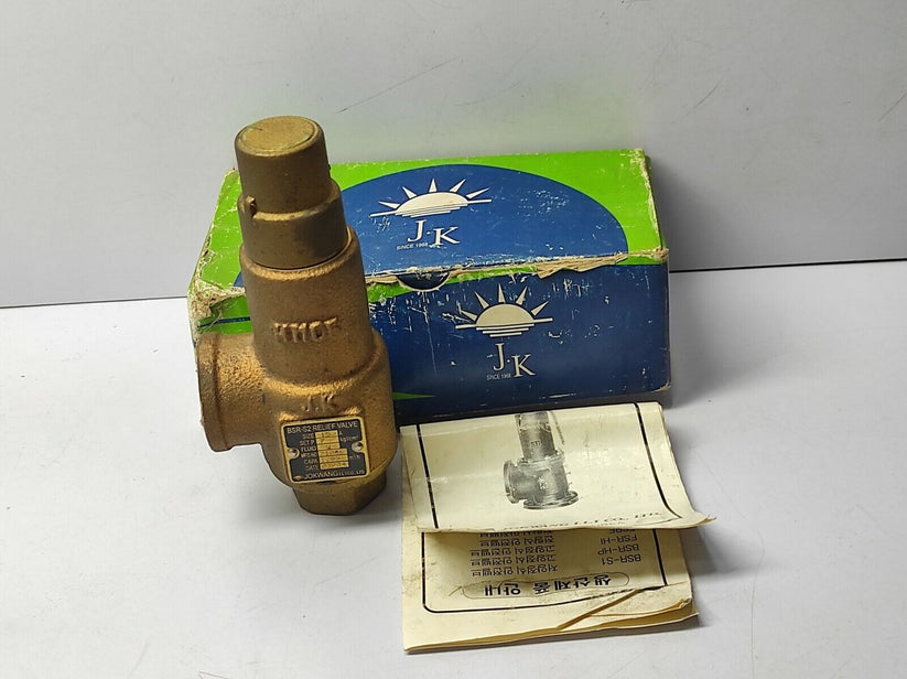Jokwang BSR-S2 Relief Valve Size 15A Set P. 7 kgf/cm2 Fluid W Capa 1.9 ...