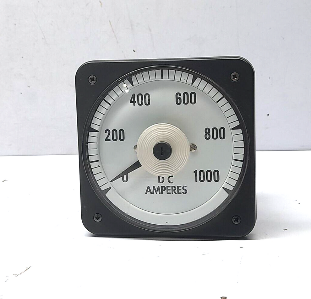 Crompton 077-05AA-FX** 0-1000 DC Amperes Panel Meter ES:5 DCmA SC:0-10 ...
