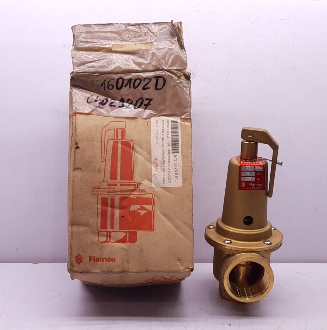 Flamco Prescor S 700 1 ¼ Safety Valve 5 Bar 1220 kW – S N Marine