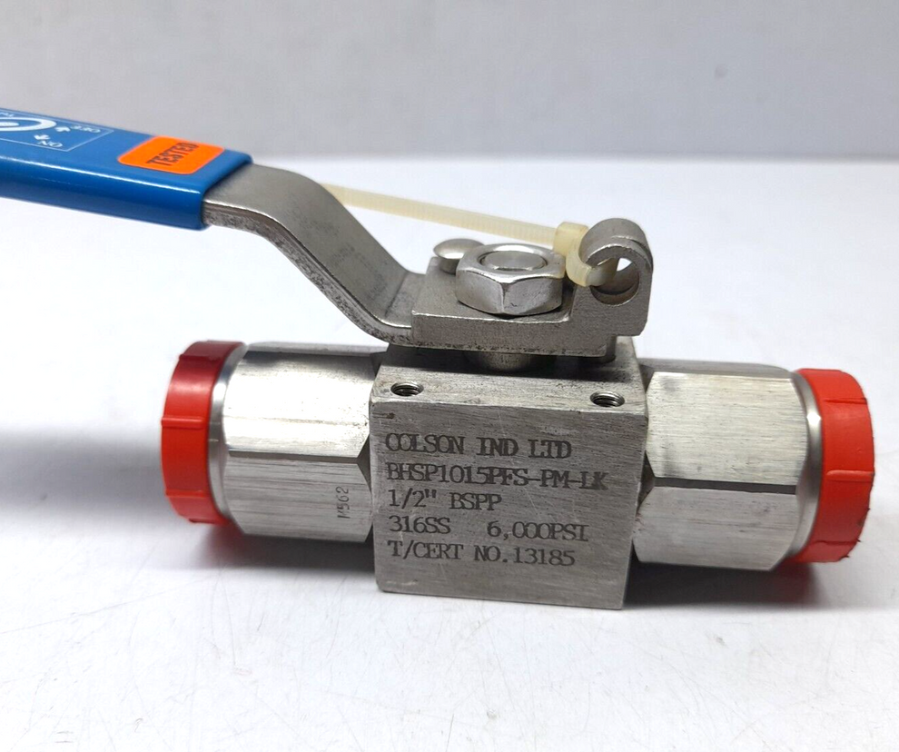Colson BHSP1015PFS-PM-LK Ball Valve ½” BSPP 316SS 6000 PSI – S N Marine