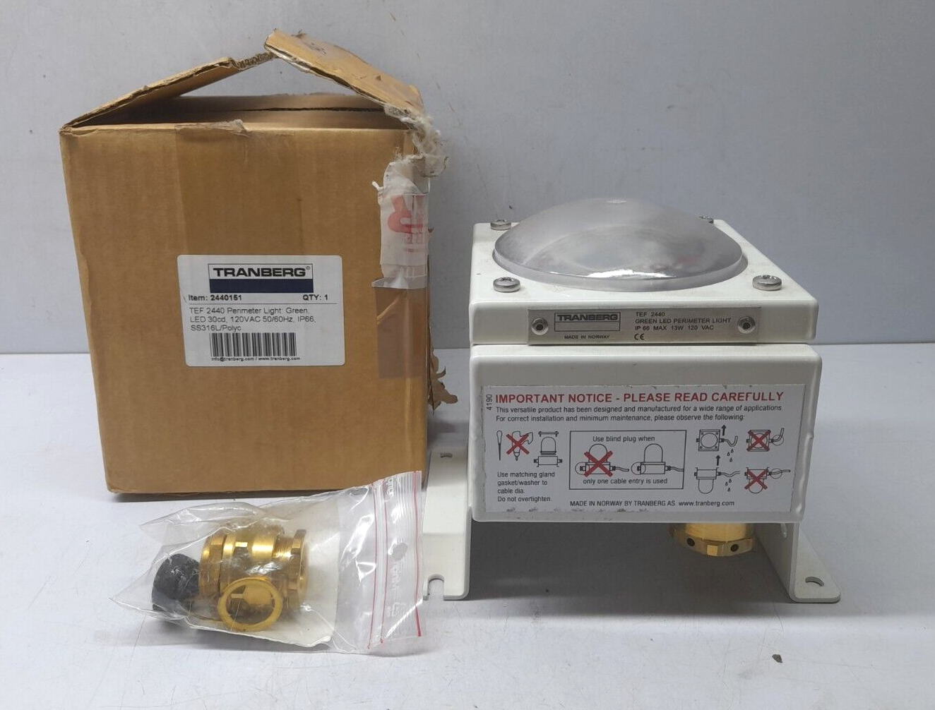 Tranberg TEF 2440 Green Led Perimeter Light / TEF2440 / Green Led – S N ...