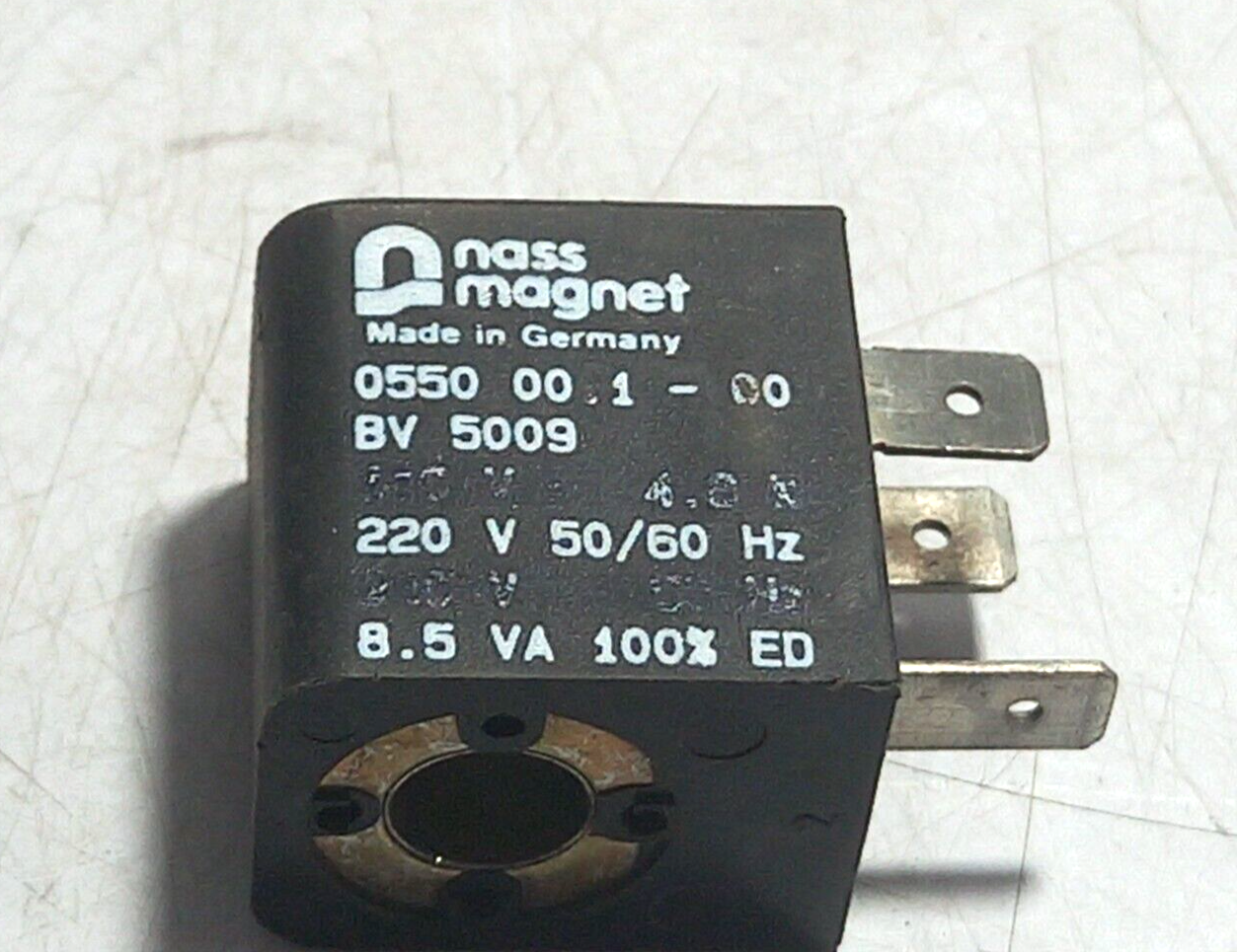 Nass Magnet 0550 00.1-00 Solenoid Coil 220V 50/60Hz 8.5VA – S N Marine