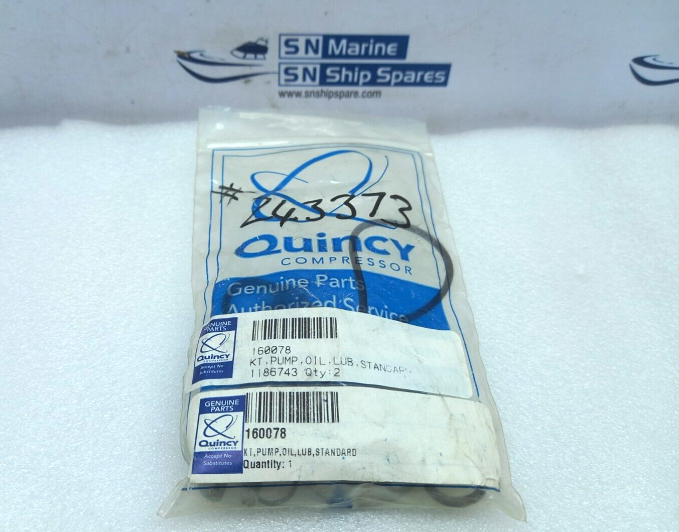 Quincy Compressor 160078 Standard Oil Lube Pump Kit – S N Marine