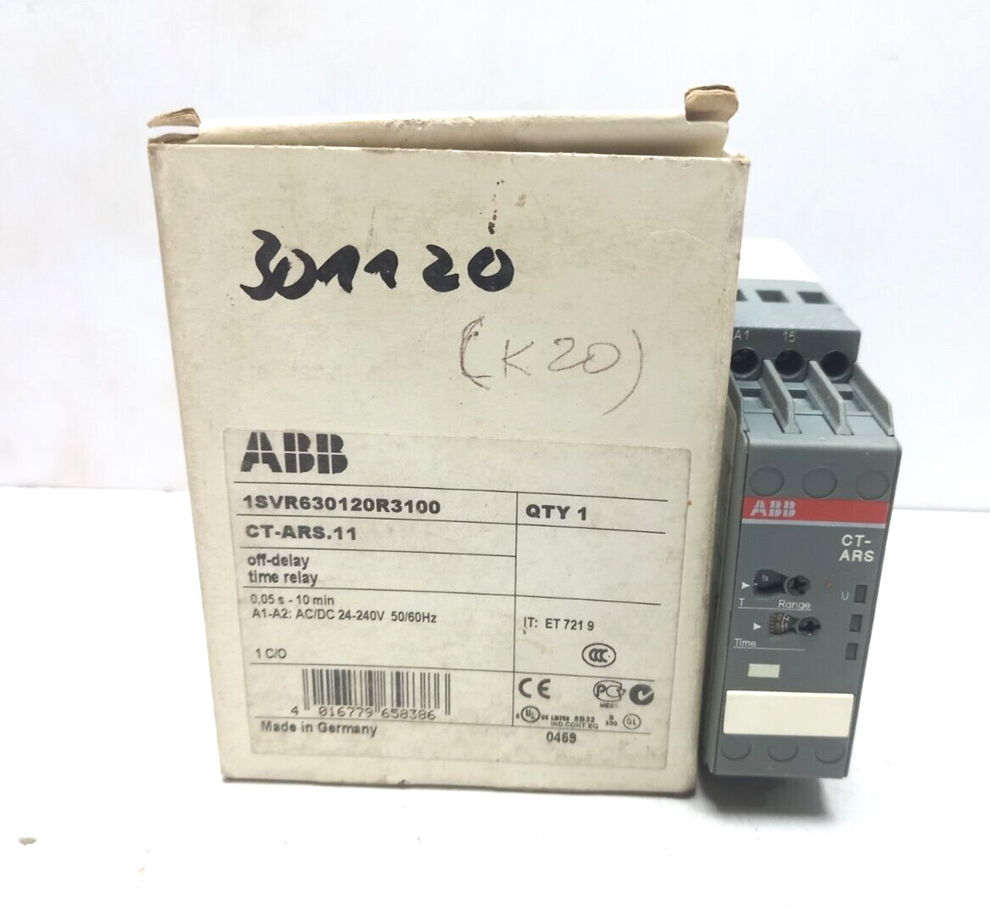 ABB CT-ARS.11 Off Delay Time Relay 1SVR630120R3100 CT-ARS – S N Marine