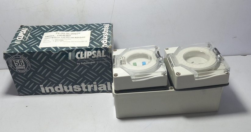 Clipsal 56C315RC RCD Grey Protected Socket Outlet/Double Pole Three Pi ...