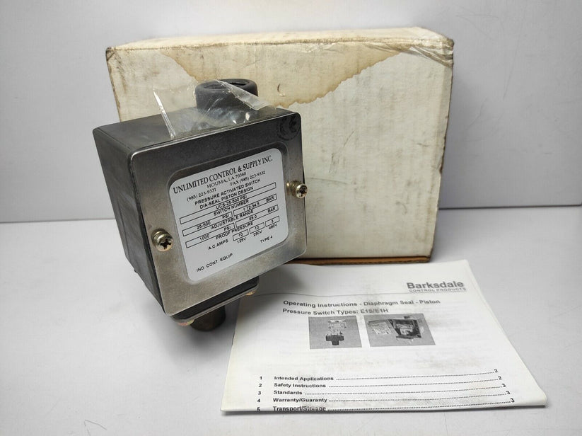 Unlimited Control & Supply UCS-25-500-PSI Pressure Activated Switch – S ...