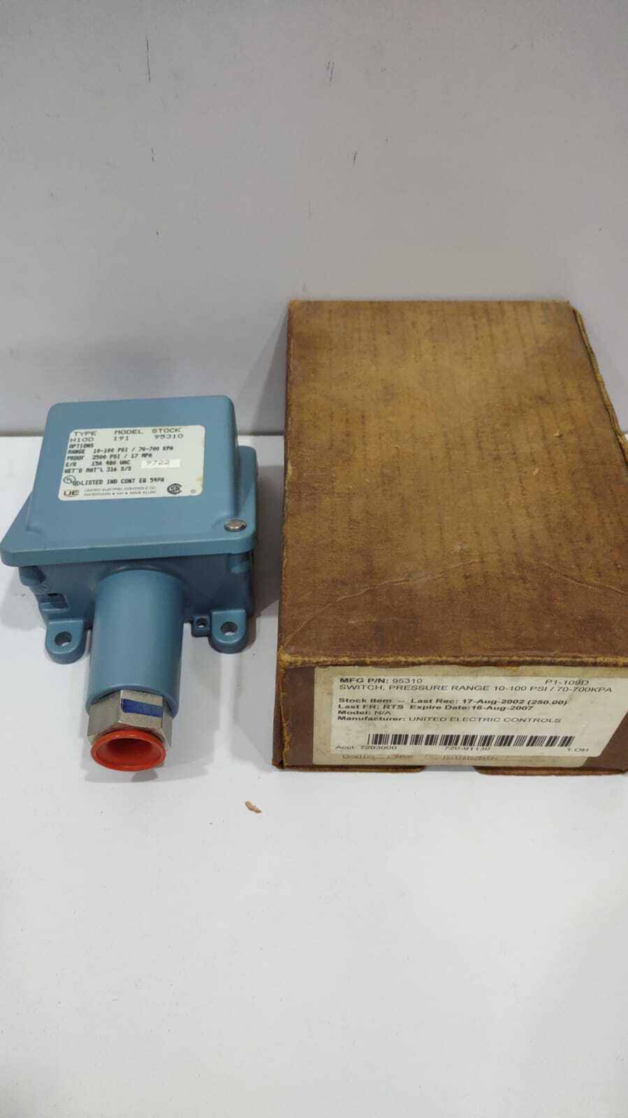 United Electric UE H100 191 95310 Pressure Switch – S N Marine