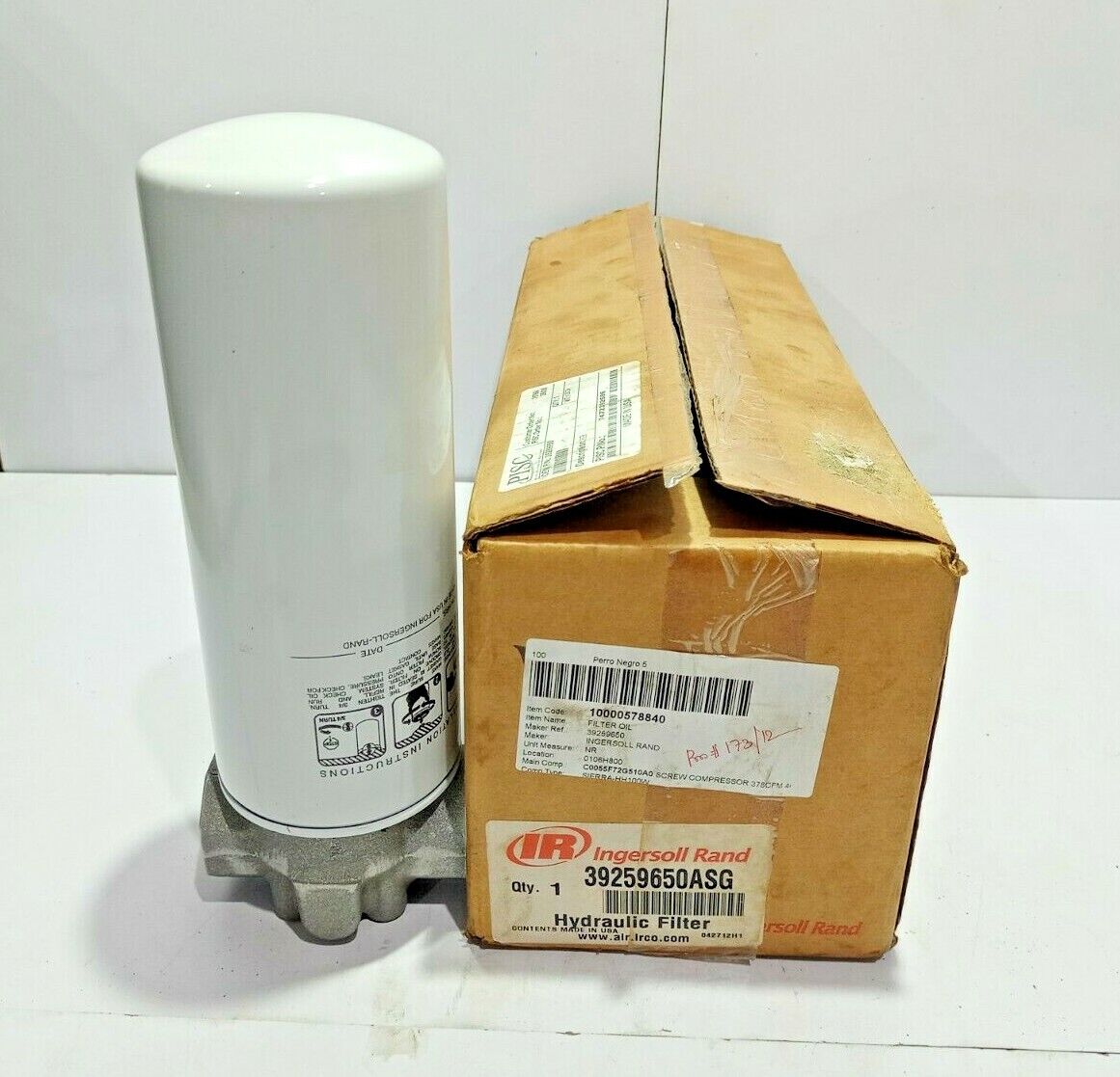 Ingersoll Rand 39259650ASG Hydraulic Filter 39259650 Oil Filter – S N ...