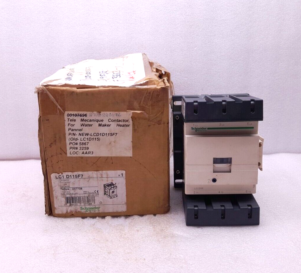 Schneider Electric LC1 D115F7 Contractor 110V 50/60Hz LC1D115F7 – S N ...