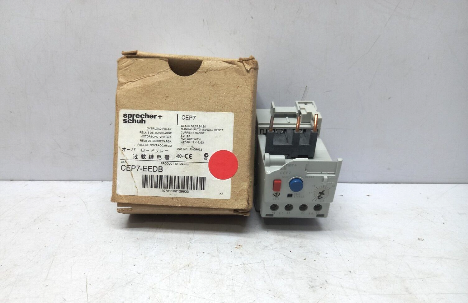 Sprecher Schuh CEP7-EEDB Overload Relay 600V Max Current 3.2-16 – S N ...