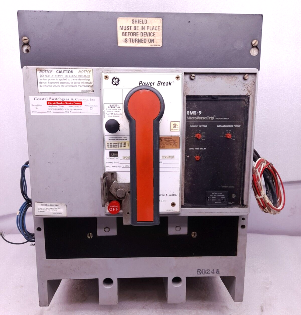 General Electric Power Break TP2020SS Circuit Breaker 2000A Microversa ...