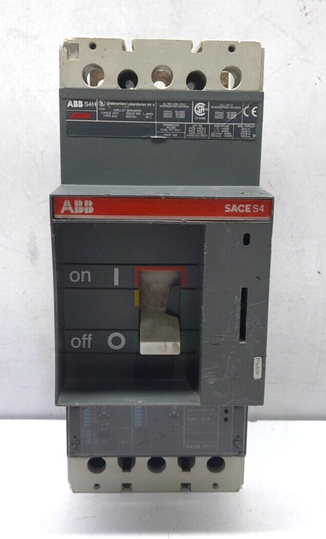 ABB SACE S4 S4H Circuit Breaker SACE PR211 250A 3 Pole 600VAC – S N Marine