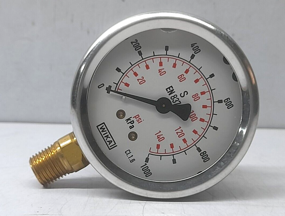 Wika 431218290 Pressure Gauge / EN 837 / S / 0-150 PSI – S N Marine