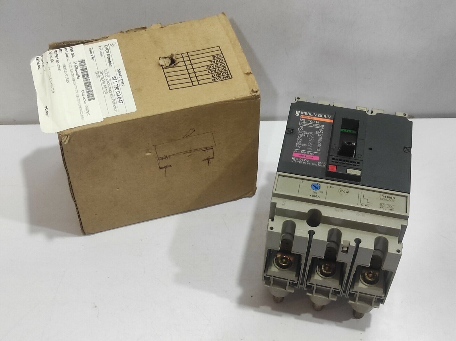 Merlin Gerin 29670 NS100H TM100D Circuit Breaker – S N Marine